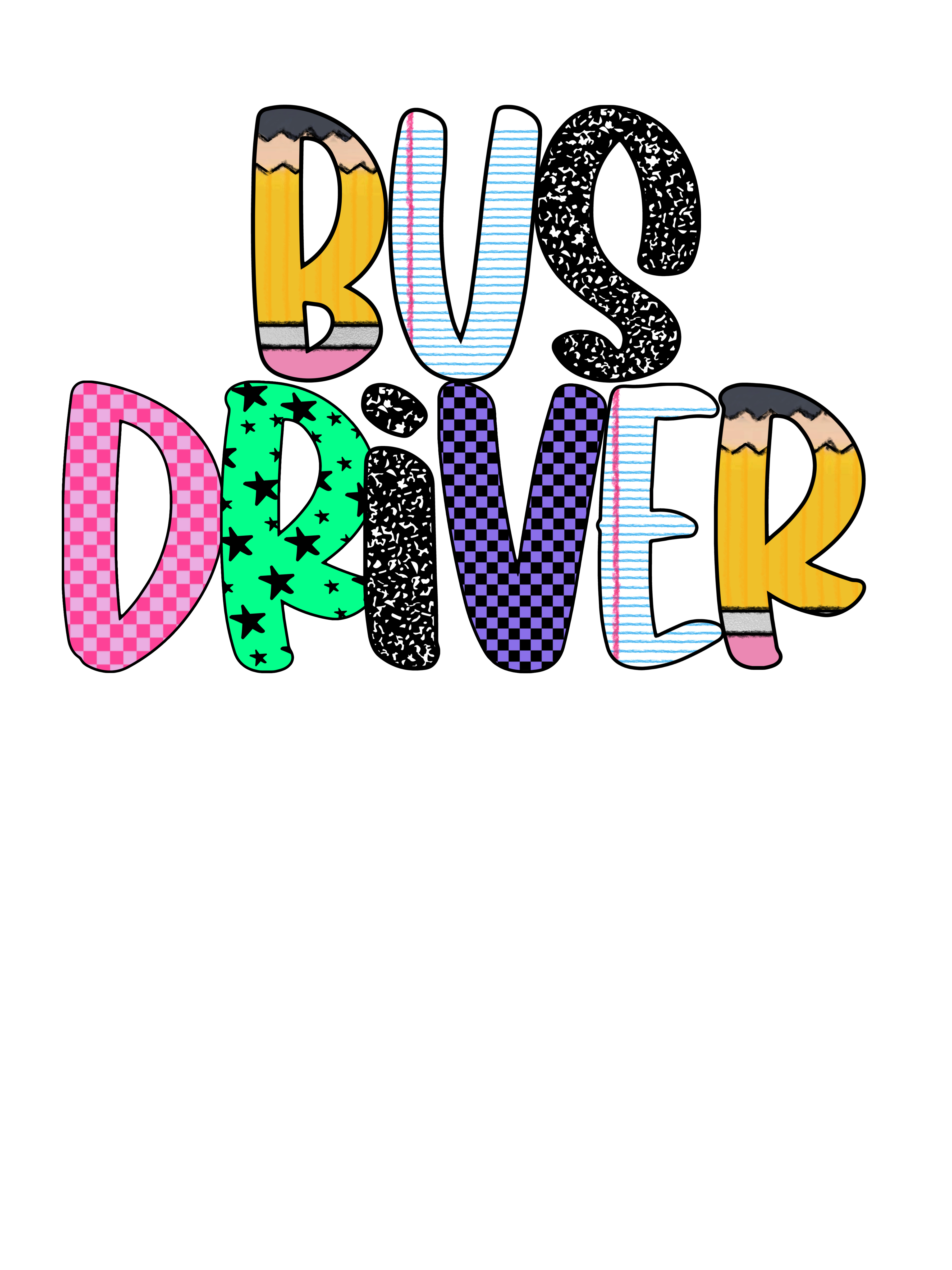 Bus Driver - School Design Letters – Crafty's Transfers